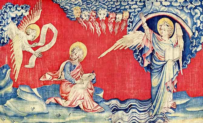 中世纪最壮观挂毯（法国昂热城堡珍藏）：圣经启示录2：死亡四骑士，七号吹响七灾（超清大图） - 知乎