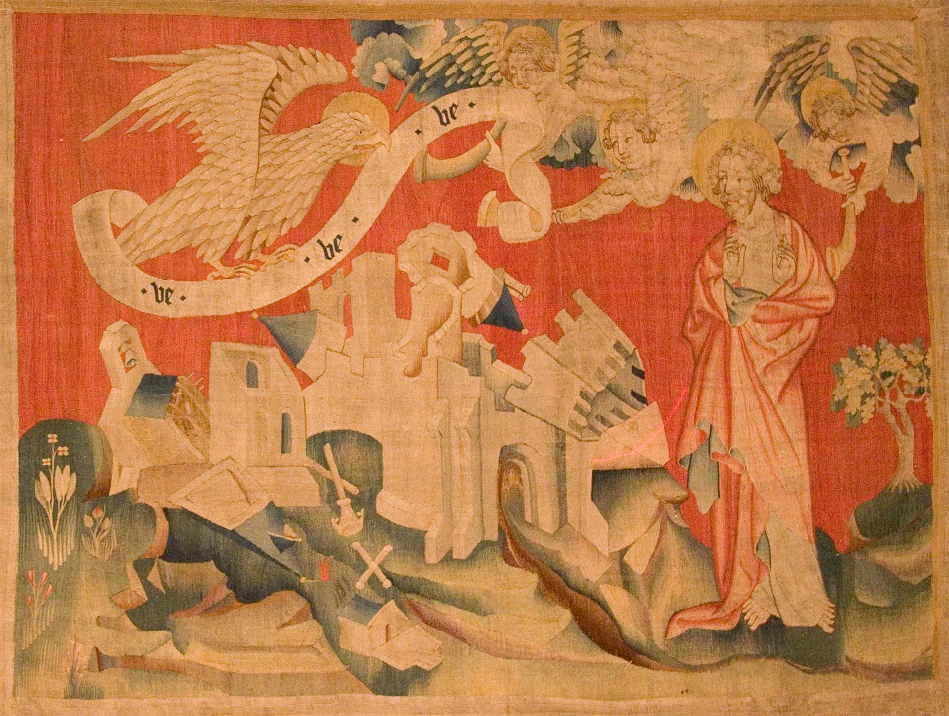 中世纪最壮观挂毯（法国昂热城堡珍藏）：圣经启示录2：死亡四骑士，七号吹响七灾（超清大图） - 知乎